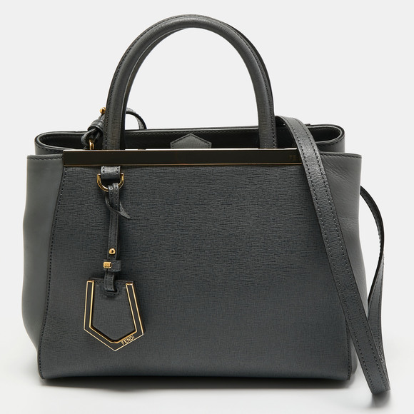 Fendi | Bags | Fendi Grey Leather Petite Sac 2jours Tote | Poshmark